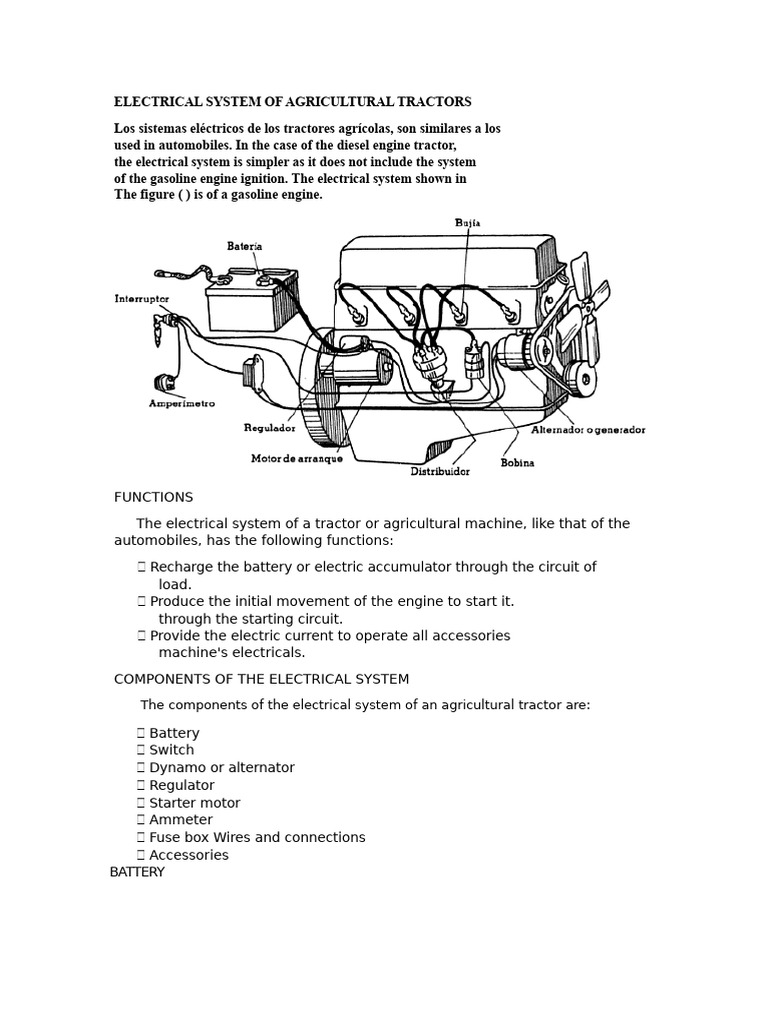 Electrical System of Agricultural Tractors Exhibition | PDF | Electric ...