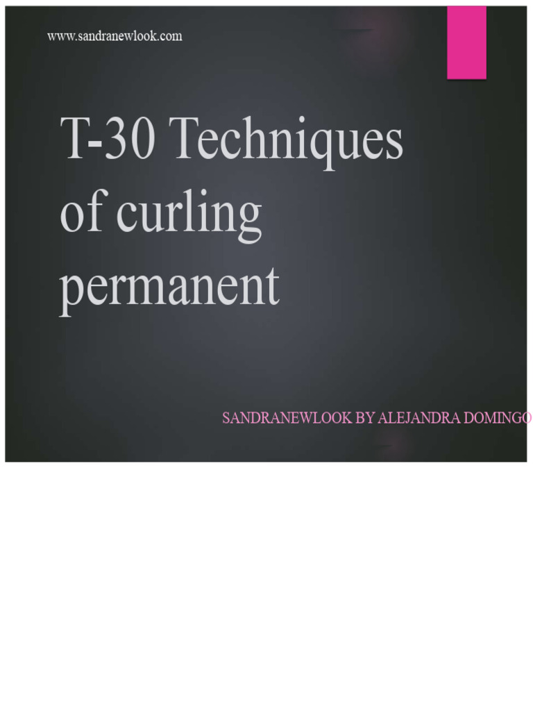 Permanent-Curling Techniques | PDF | Hairstyle | Hair