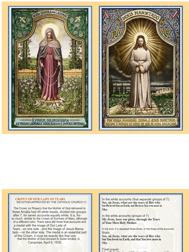 Our Lady of Tears Crown Prayer Guide | PDF | Mary, Mother Of Jesus | Rosary