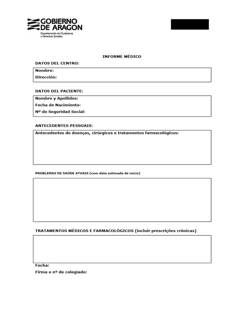 Modelo de Relatório Médico | PDF