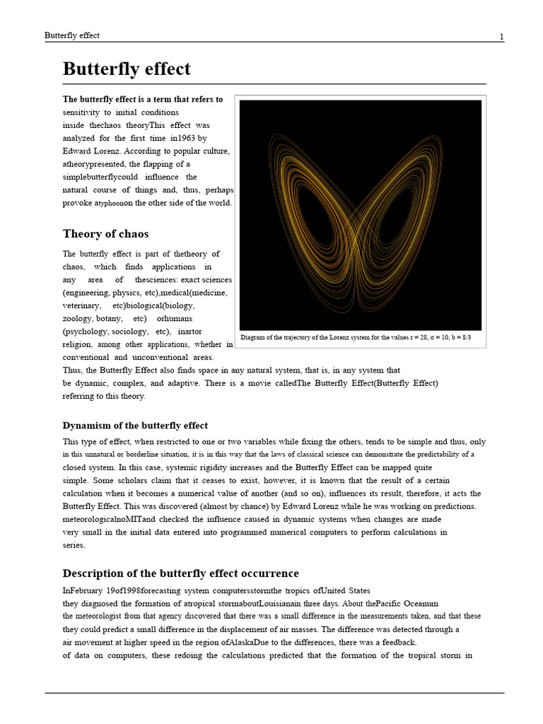Understanding the Butterfly Effect | PDF | Chaos Theory | Applied ...