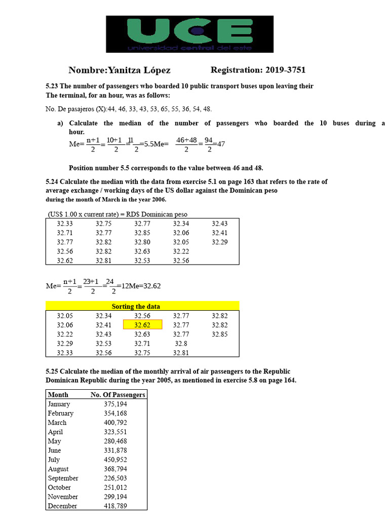 Statistics Exercises | PDF | Economies
