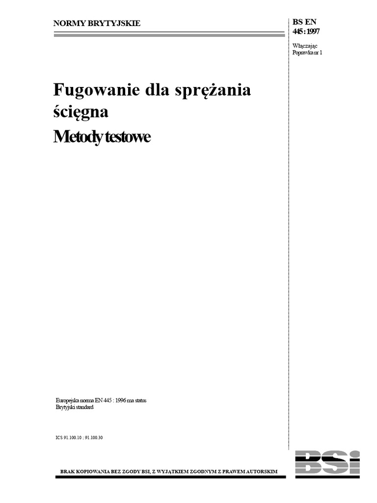 BS en 445-1997 | PDF
