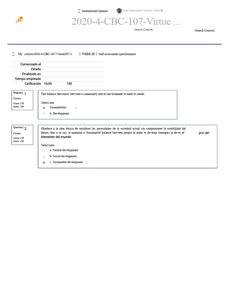 Task in The Form of A Questionnaire - Human Being and Sustainable Development 4 | PDF ...