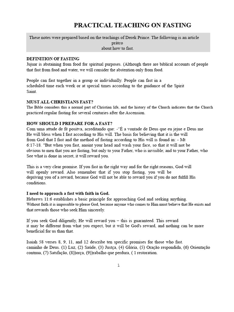 Guide to Effective Fasting Practices | PDF | Deliverance Ministry | God