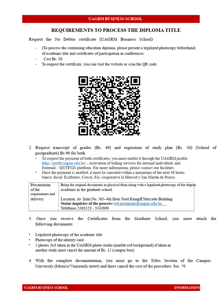 Requirements To Process The New Diploma Title PDF | PDF