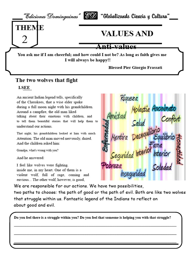 Values and Anti-Values - Session 2 | PDF | Patience