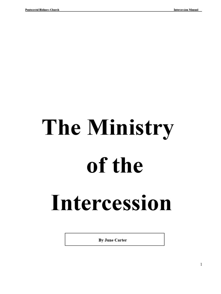 Intercession Ministry Manual | PDF | Lord's Prayer | Intercession