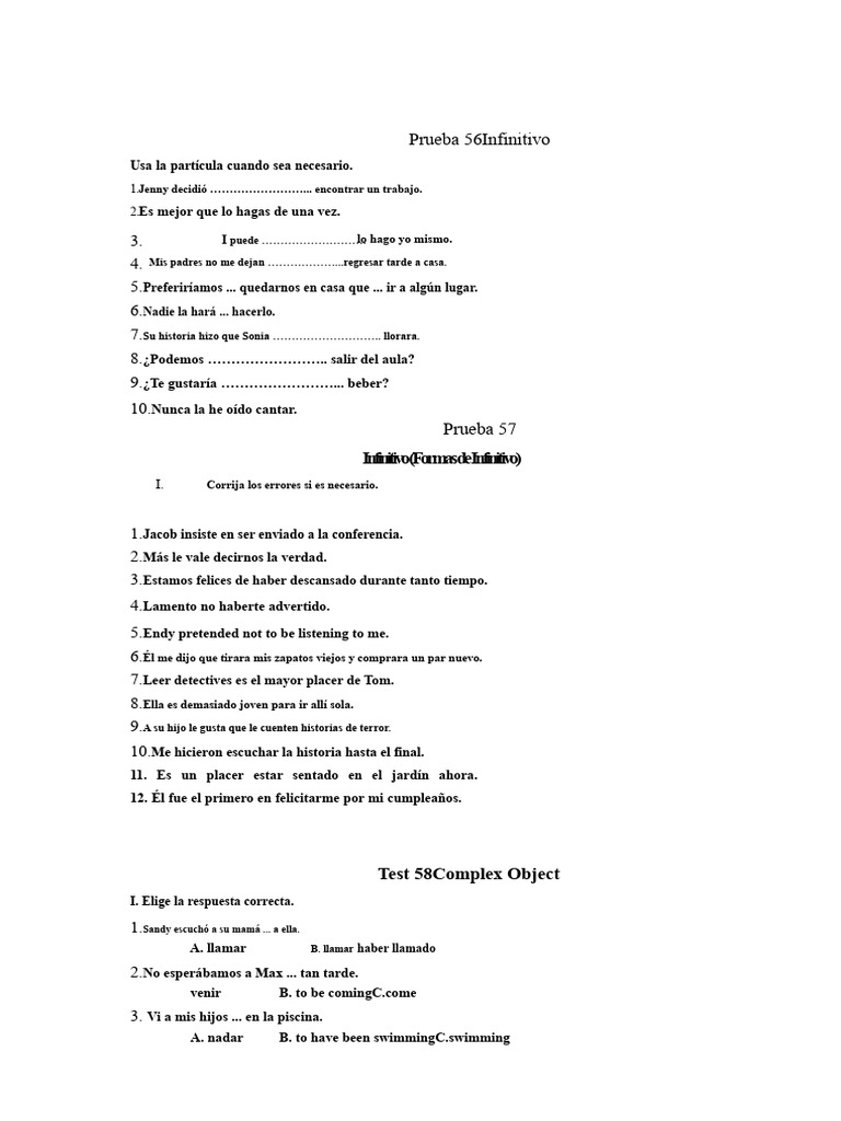 7) Gerundio, Infinitivo | PDF