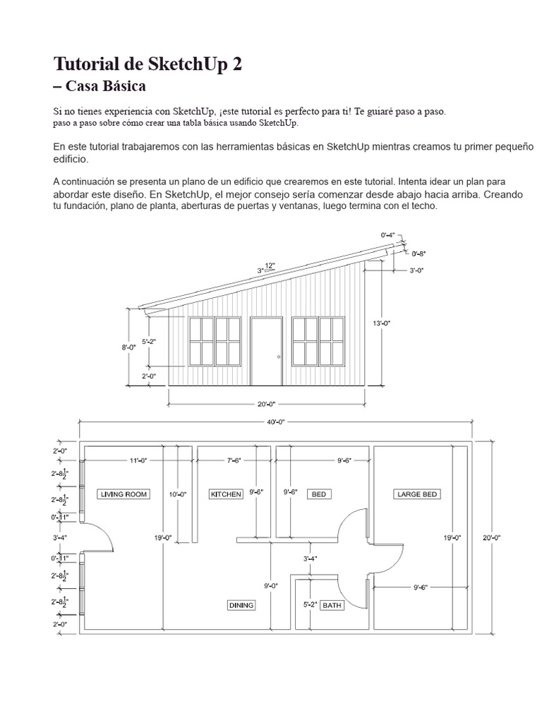 Tutorial de SketchUp 2 - Casa | PDF | Ventana (informática) | Ventana