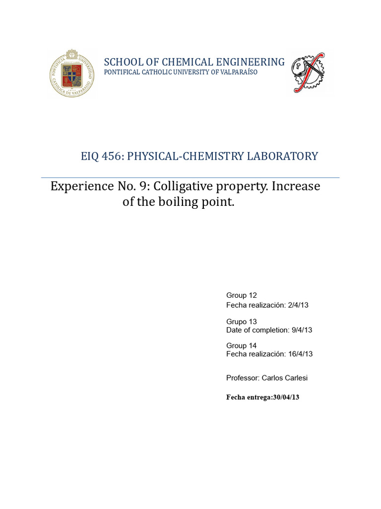 Colligative Property. Boiling Point Elevation | PDF | Continuum ...