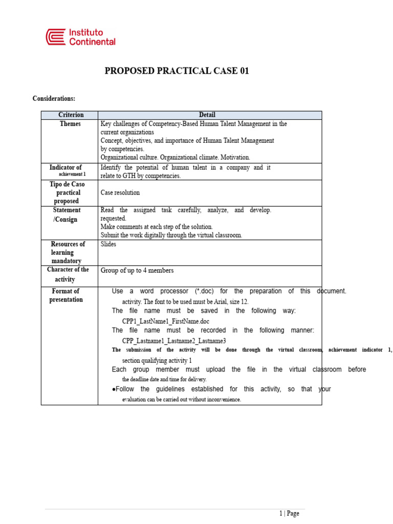 Week 3. Graded Activity - Proposed Practical Case | PDF | Cognition ...