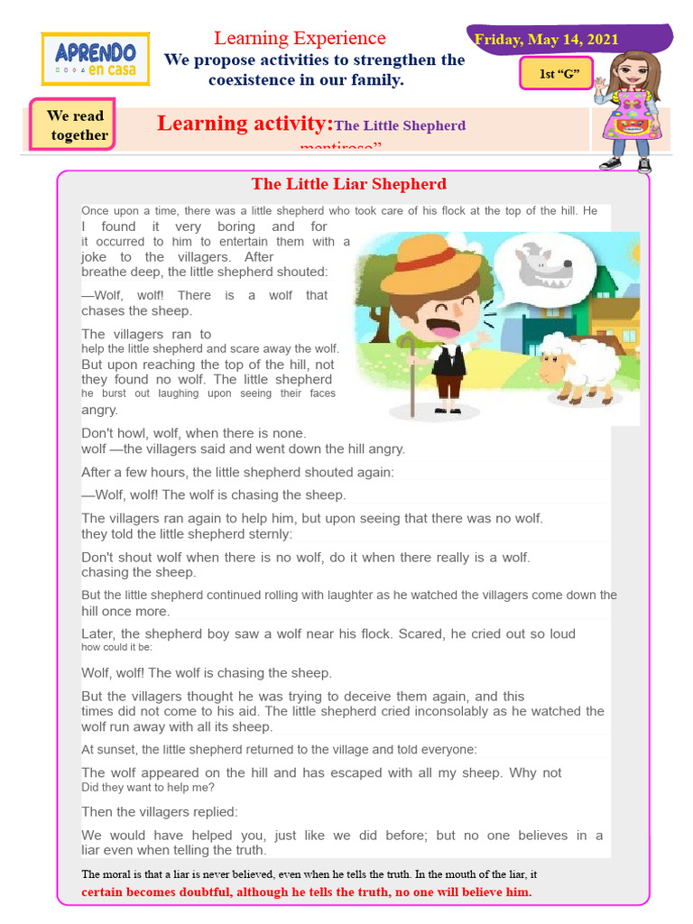 The Lying Shepherd Boy | PDF | Shepherd