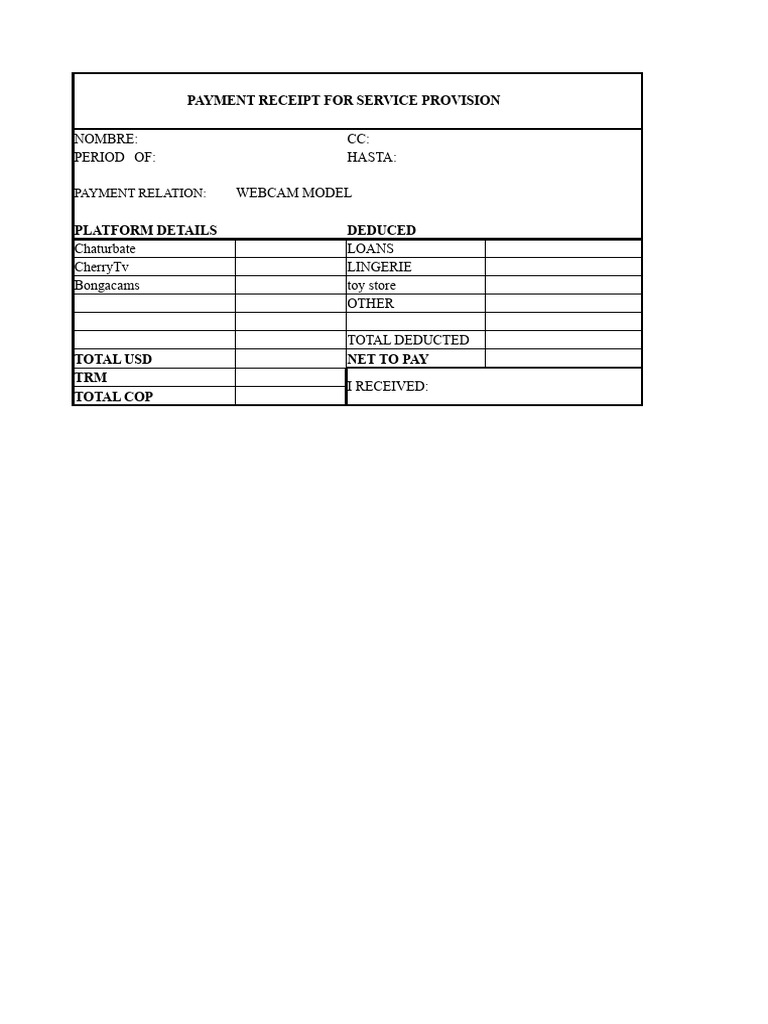 Service Payment Receipt Details | PDF