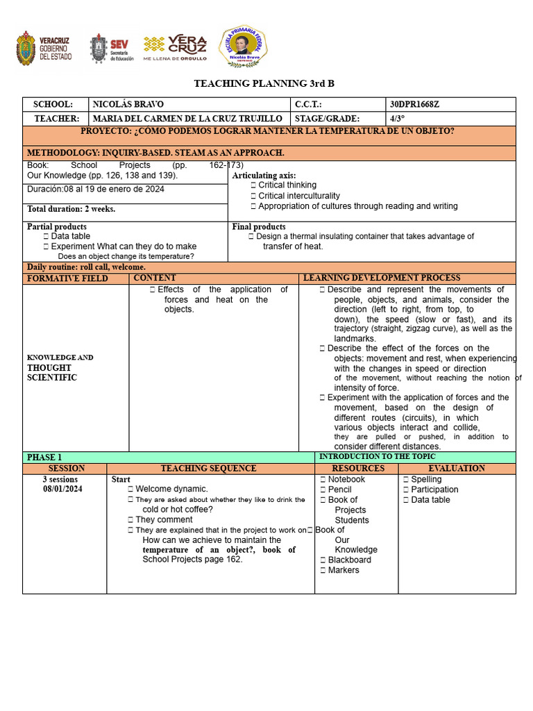Didactic Planning Knowledge and Scientific Thinking (01-08-24) | PDF ...