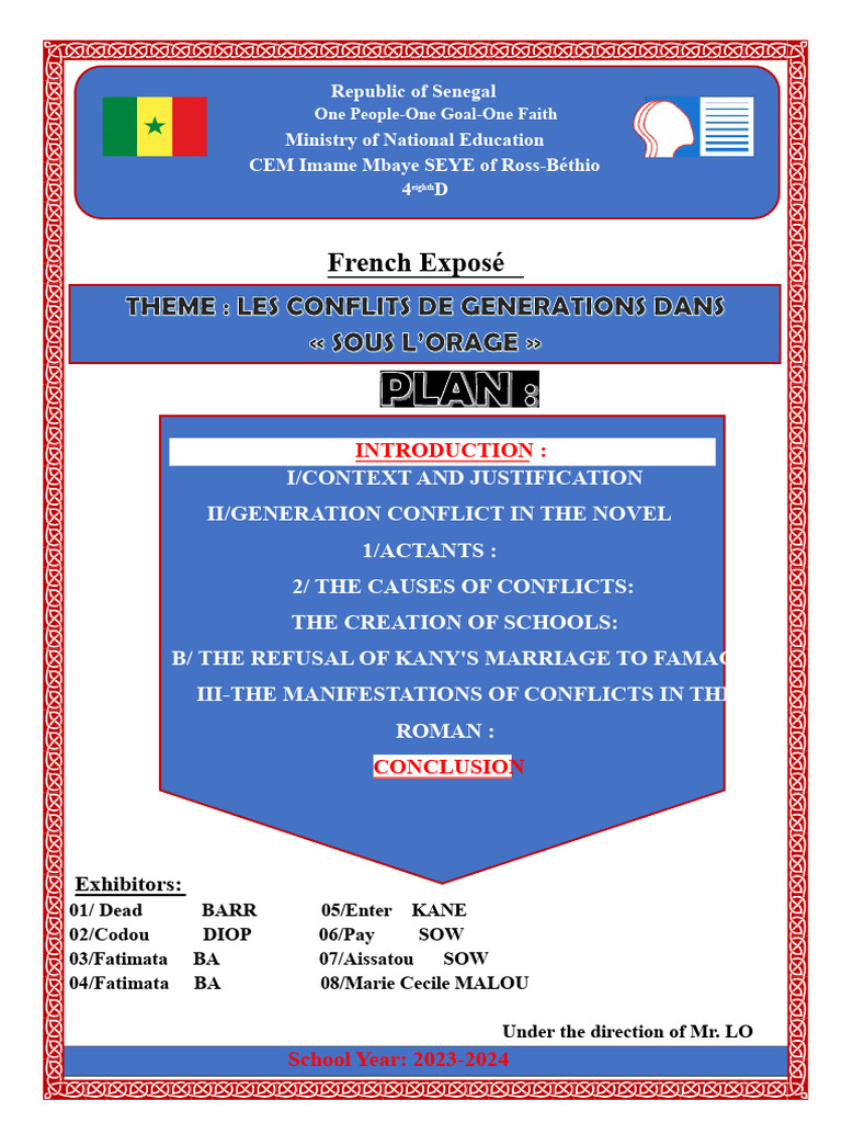 Generational Conflict in Under The Storm | PDF