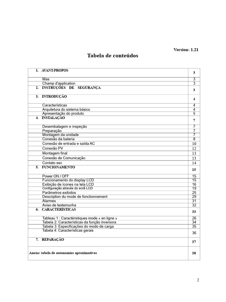 Manual de Instalação e Operação do Inversor | PDF | Ar condicionado ...
