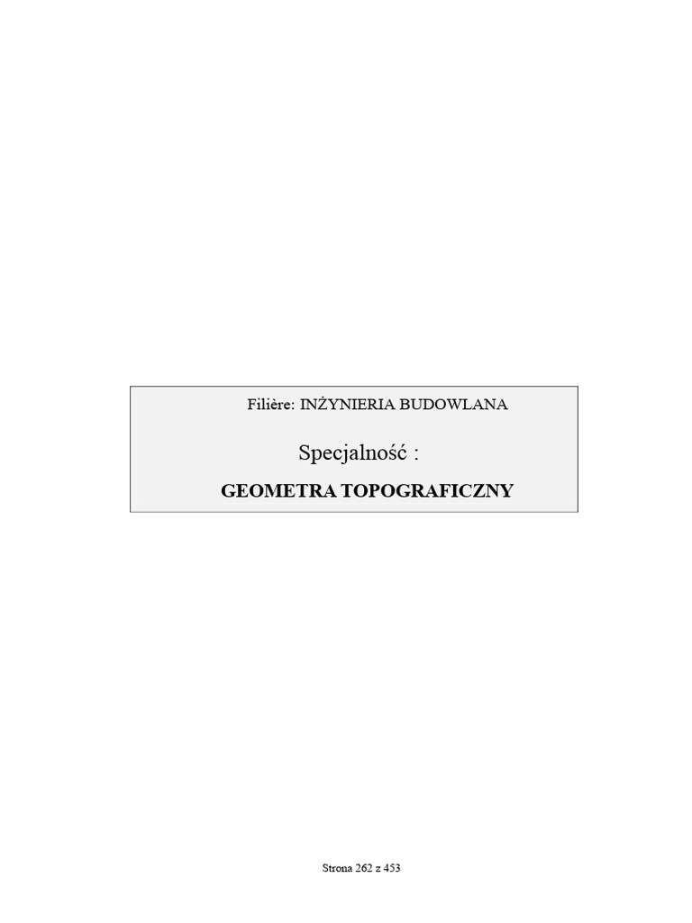 Program Szkolenia Licencjat 1 I 2 Geodeta Topograf | PDF