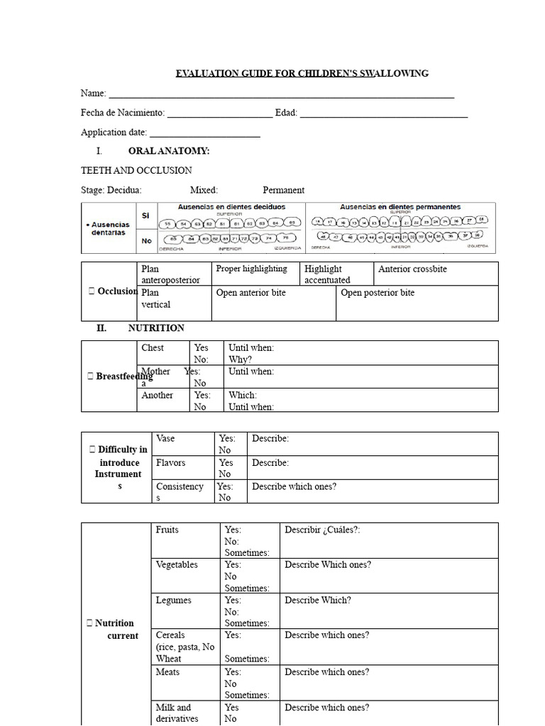 Children's Swallowing Evaluation Guide | PDF | Foods | Mouth