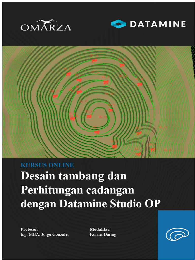 Desain Tambang Dan Perhitungan Cadangan Dengan Datamine Studio OP | PDF