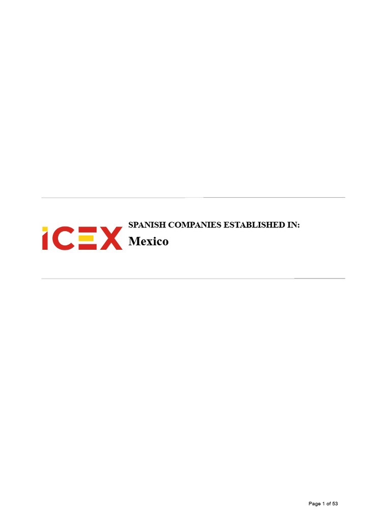 WORK - MX - Directory of SPANISH COMPANIES in MEXICO | PDF | Mexico City | Mexico