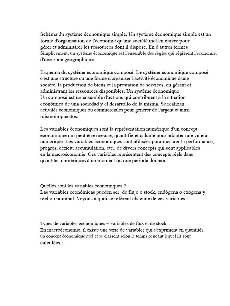 Schéma Du Système Économique Simple | PDF | Économie | Macroéconomie