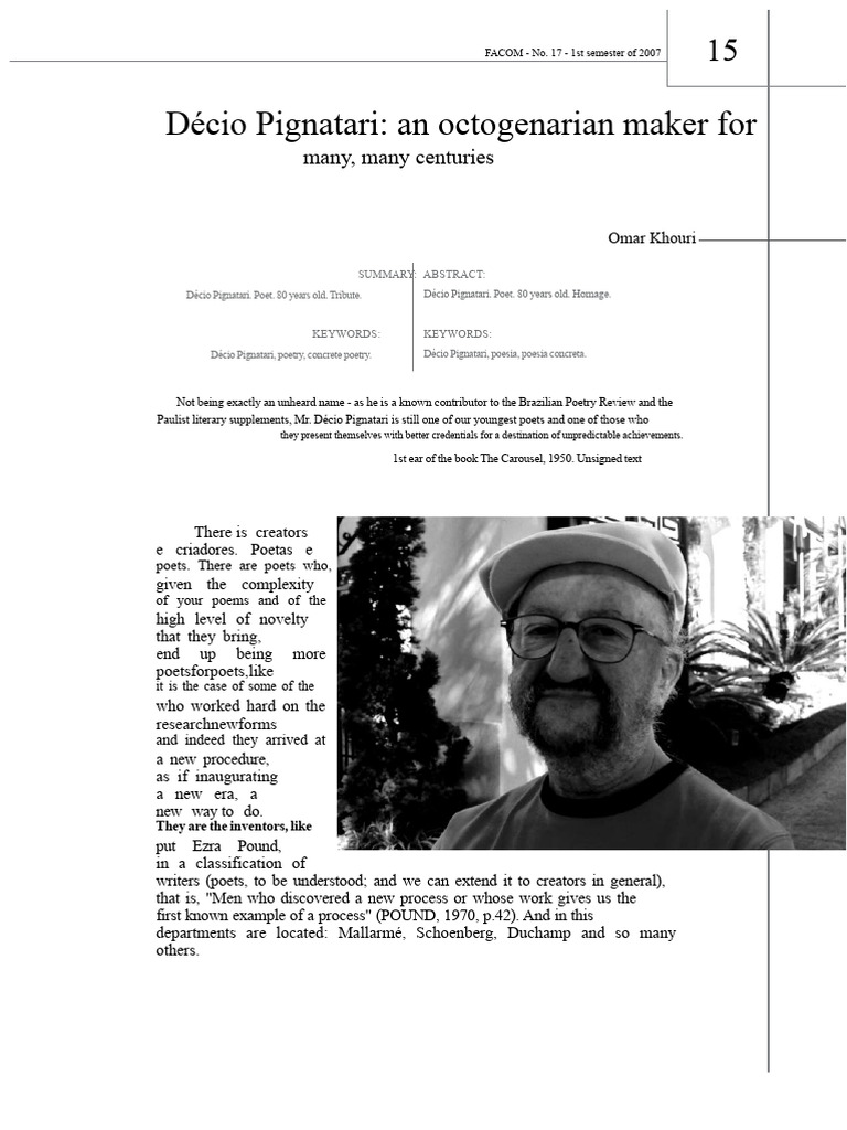 Décio Pignatari | PDF | Poetry