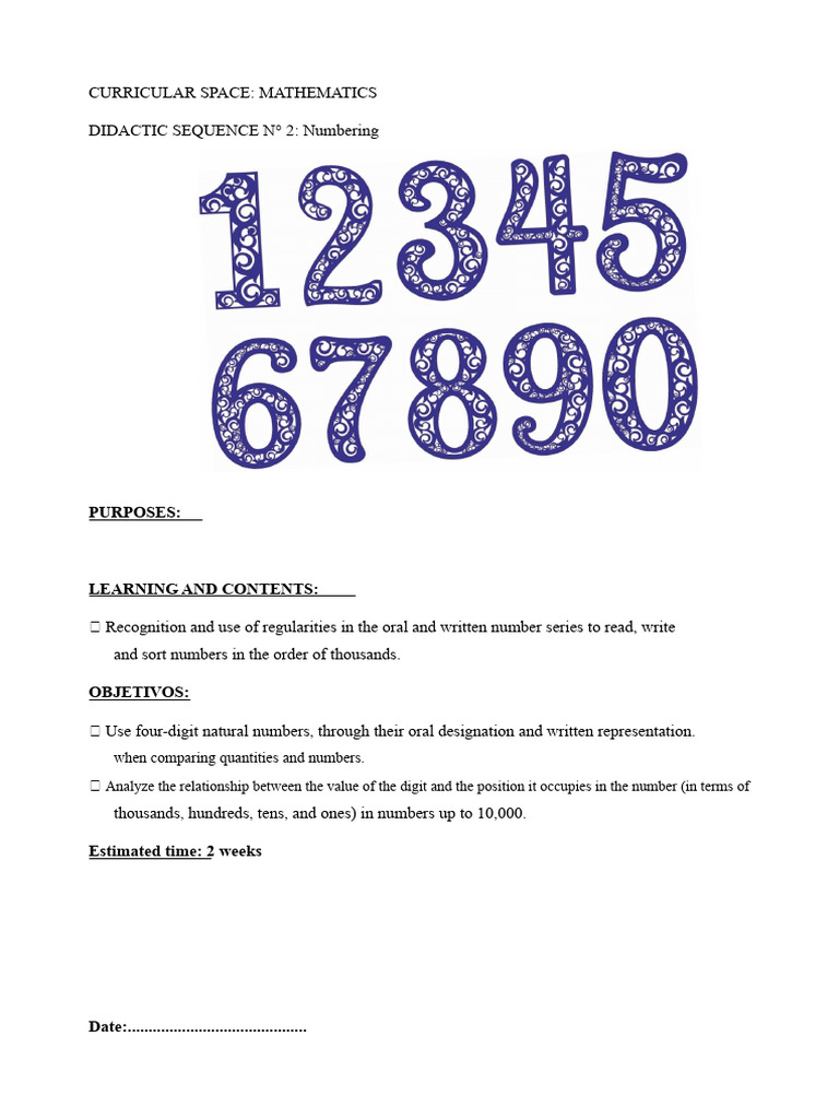 Didactic Sequence 2 - Mathematics | PDF | Curriculum | Mathematics