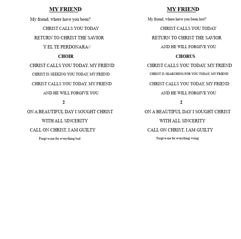 My Friend | PDF