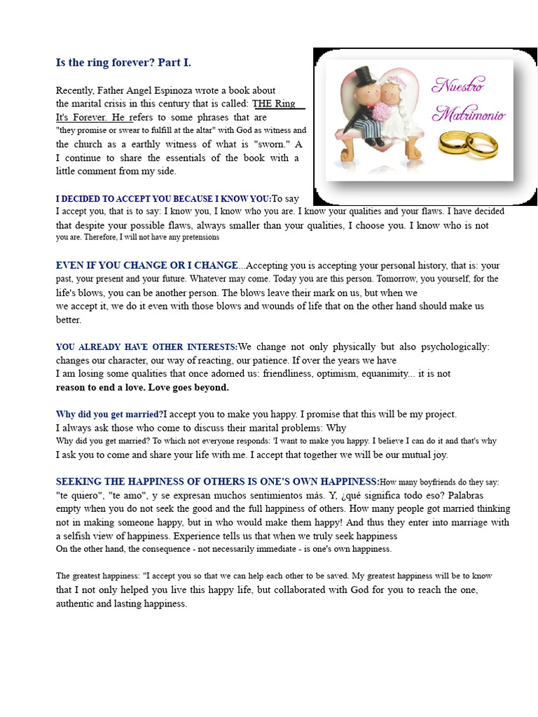 The Ring Is Forever | PDF | Love | Happiness