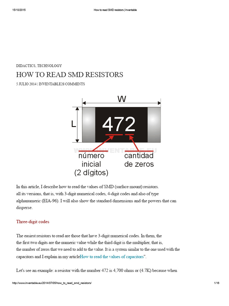 SMD Resistors | PDF | Resistor | Engineering Tolerance