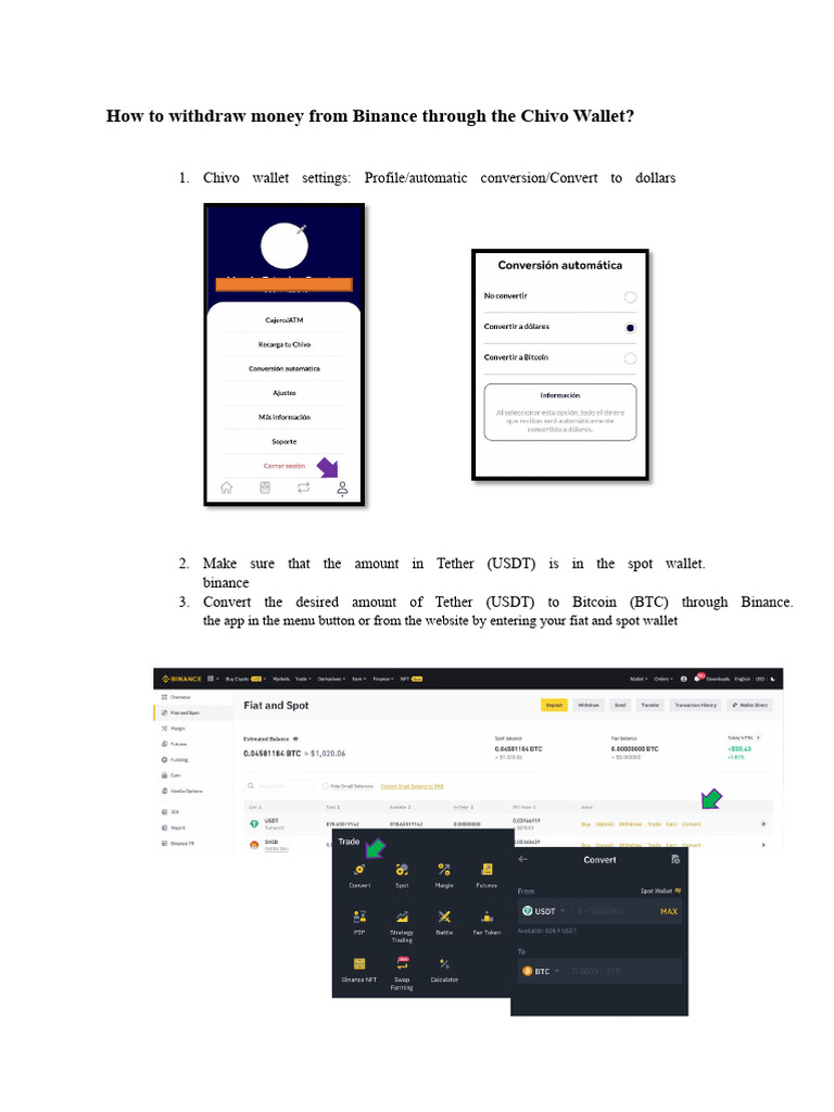 How To Withdraw Money From Binance Through The Chivo Wallet | PDF