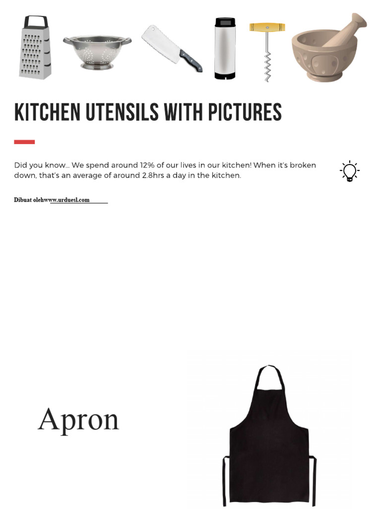 Nama Peralatan Dapur dengan Gambar | PDF