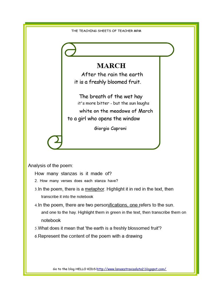 March Poetry | PDF