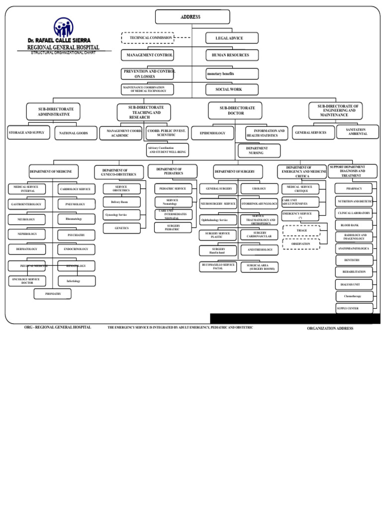 Regional General Hospital Structure | PDF | Medicine | Surgery