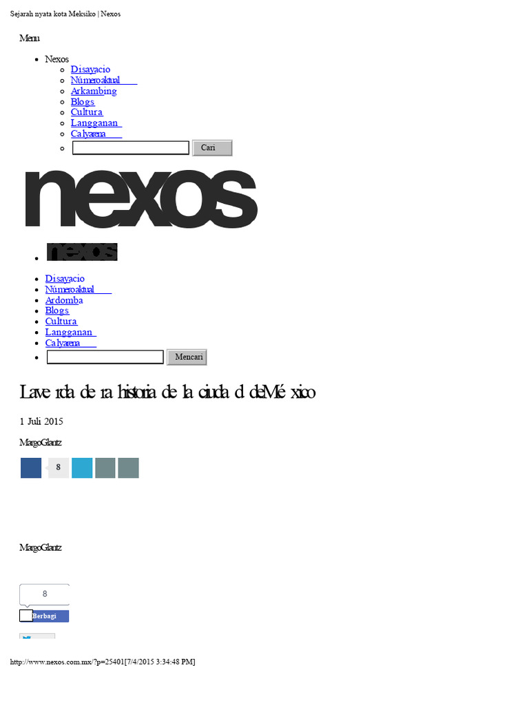 Kisah Nyata Kota Meksiko - Margo Glantz | PDF