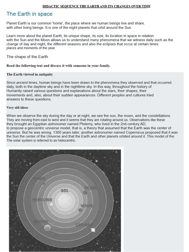 Earth's Changes: History and Movements | PDF | Eclipse | Moon