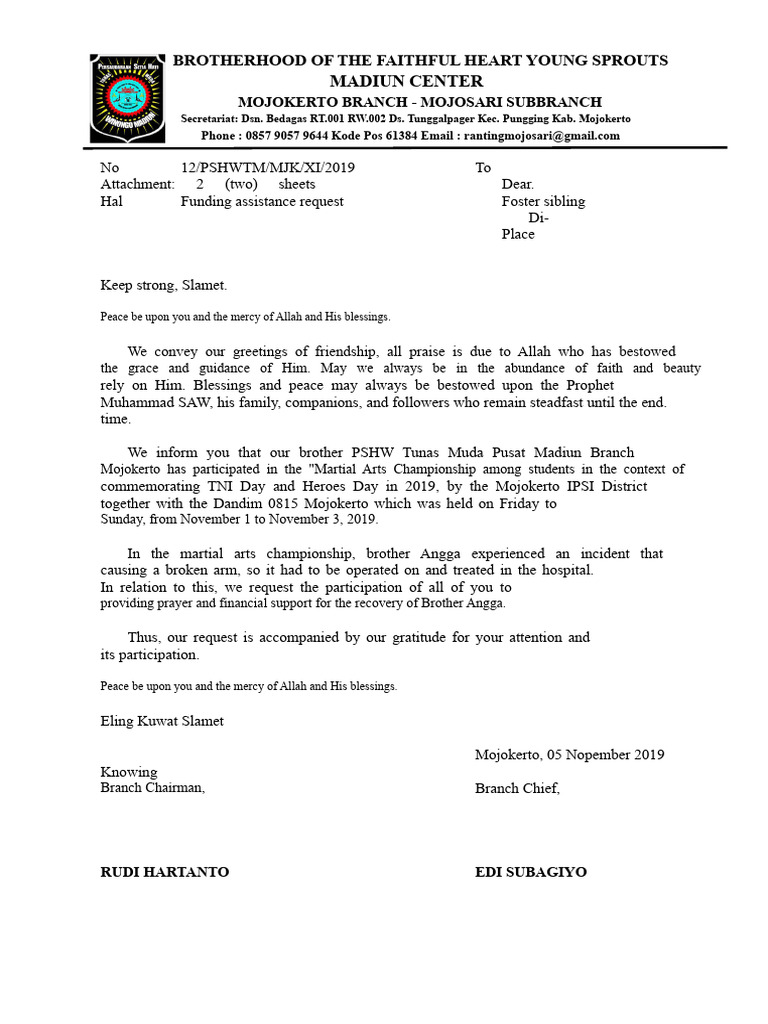 Circular Administrative File PSHW-TM Mojokerto | PDF | Abrahamic Religions