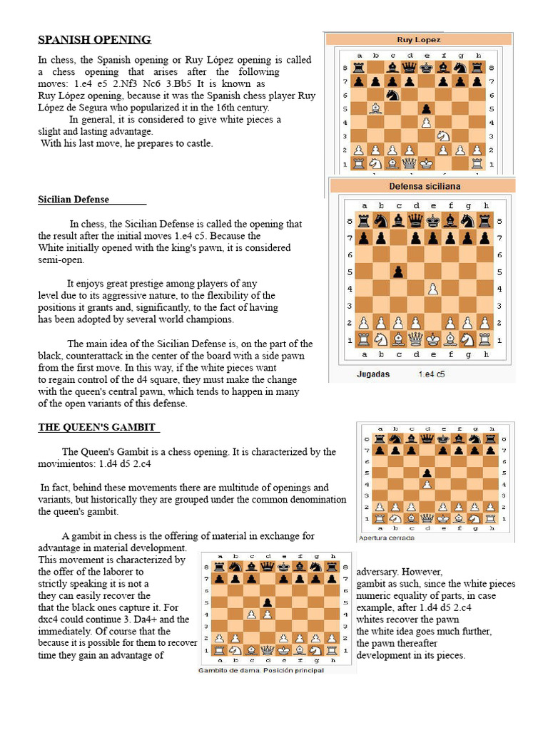 Chess Openings | PDF | Chess Openings | Chess