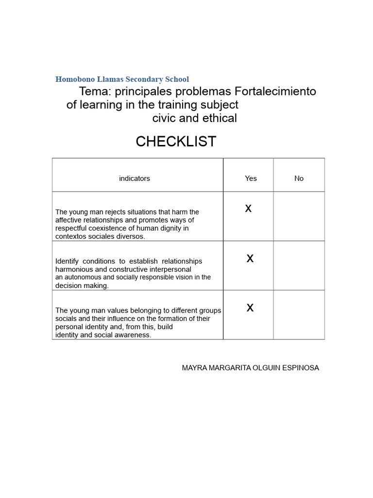 Checklist | PDF