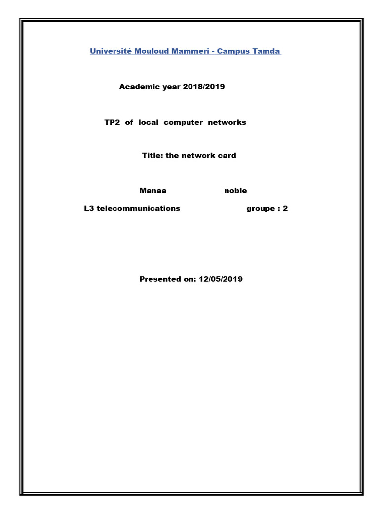 Understanding Network Cards in Computers | PDF | Network Interface ...