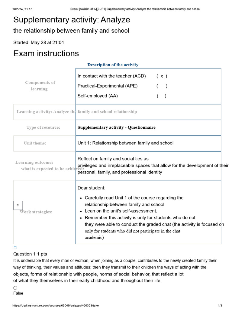 Exam - (ACDB1-35%) (SUP1) Supplementary Activity - Analyze The ...