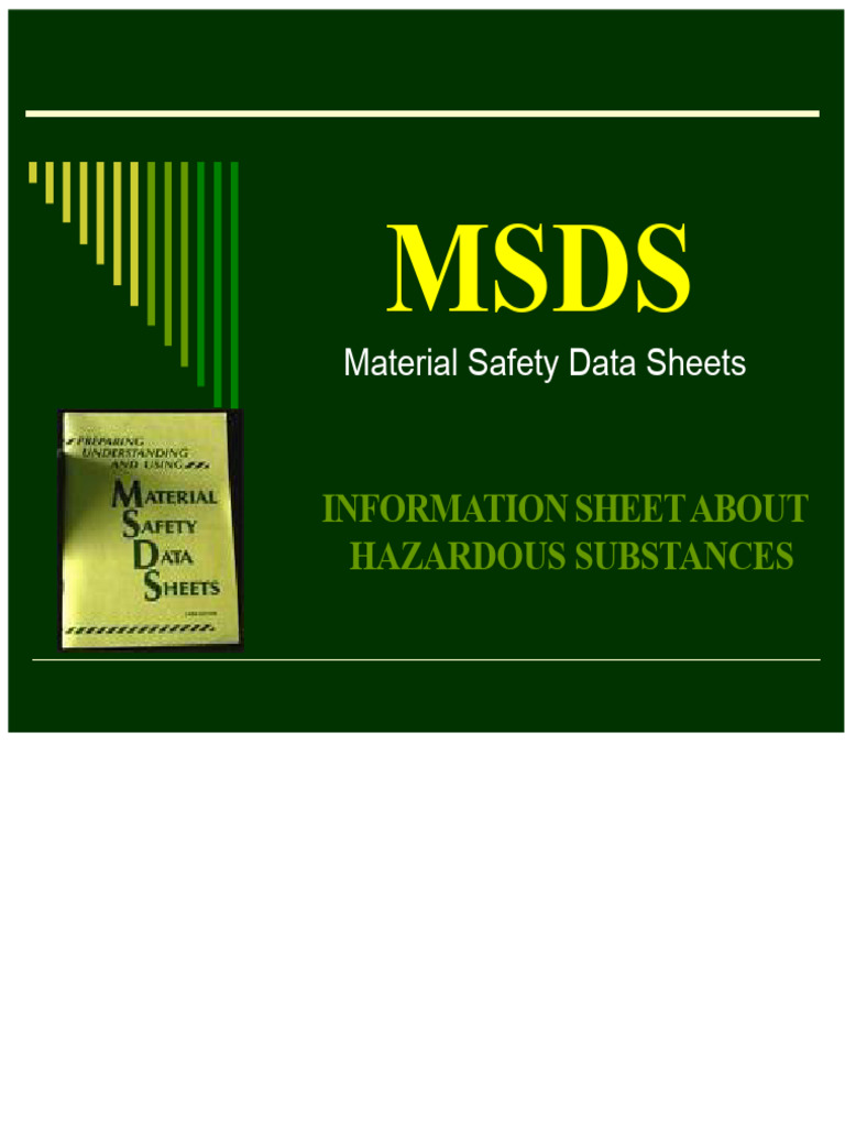 Safety Data Sheets MSDS | PDF | Dangerous Goods | Hazards