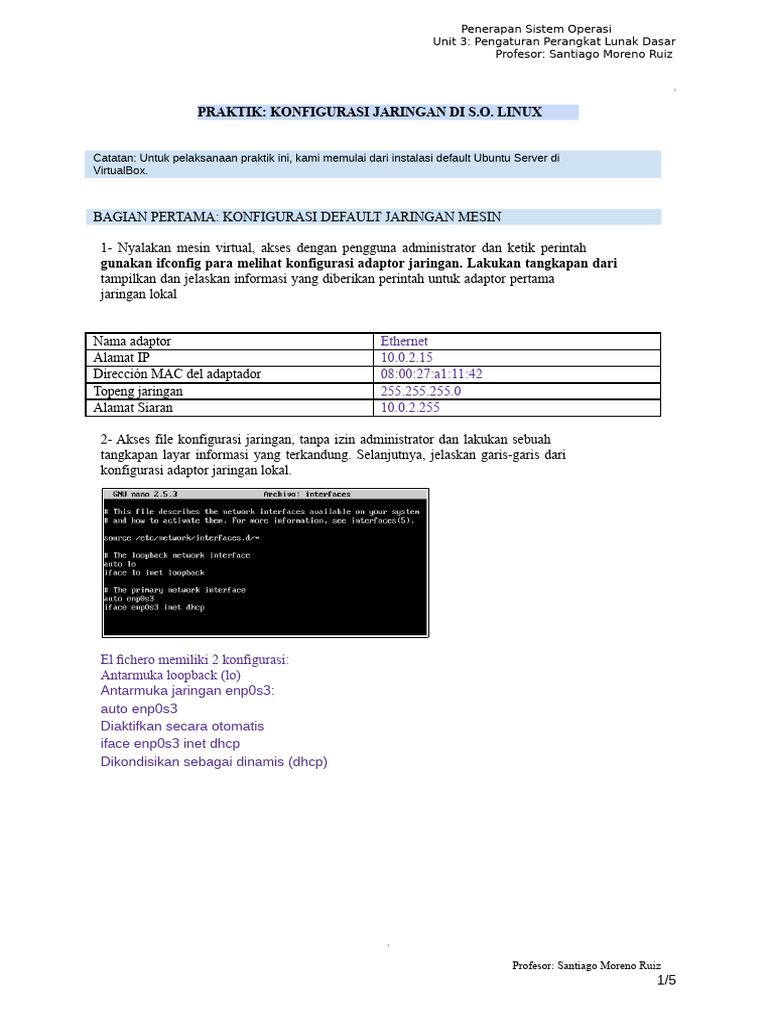UD3-P11-PRAKTIK_ Konfigurasi jaringan di Ubuntu Server | PDF