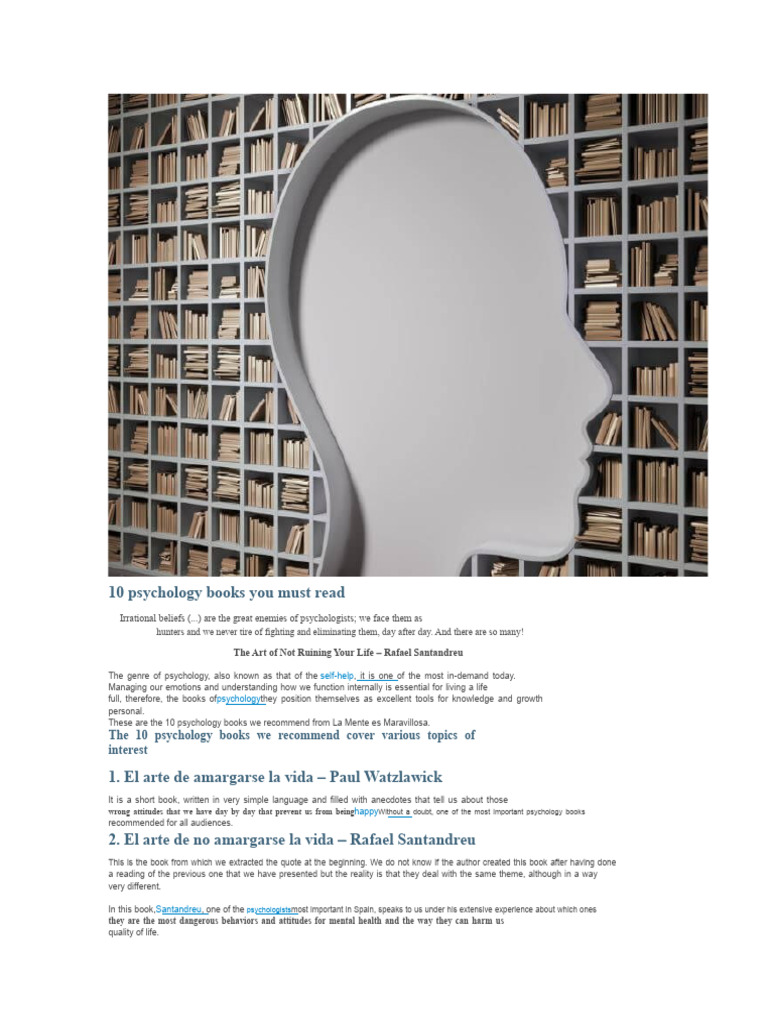 10 Must-Read Psychology Books | PDF | Psychology | Well Being