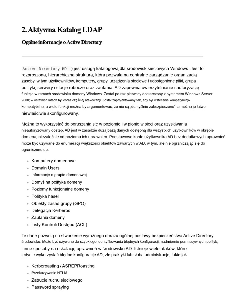 Active Directory LDAP | PDF