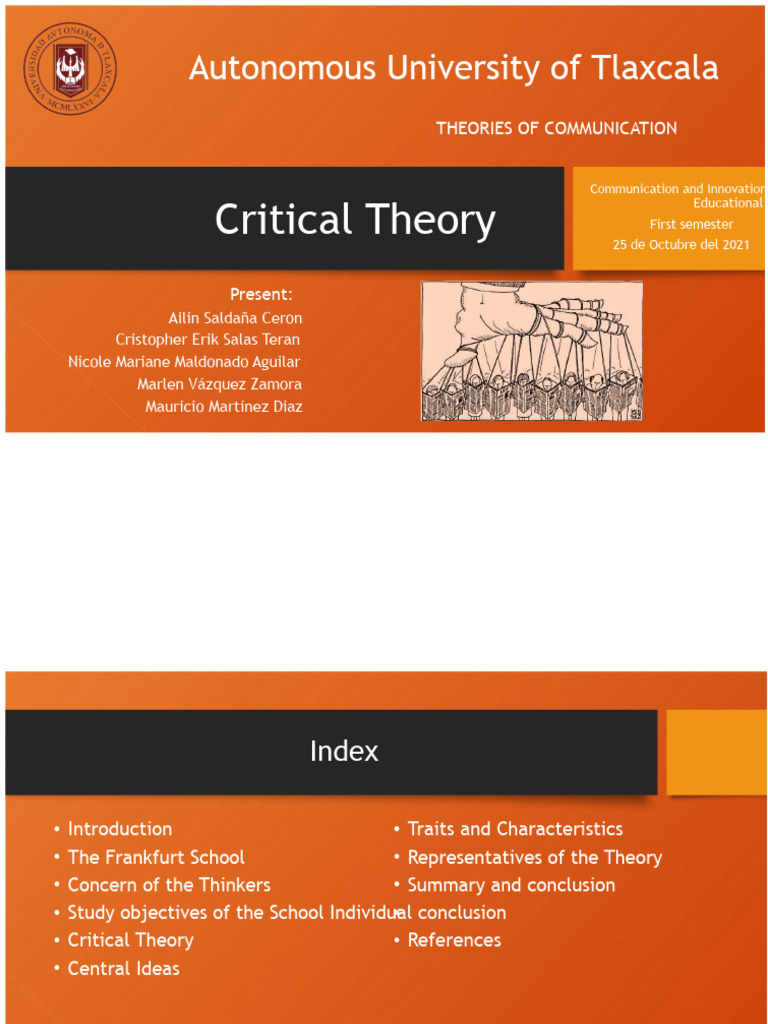 Critical Theory - Presentation | PDF | Critical Theory | Frankfurt School
