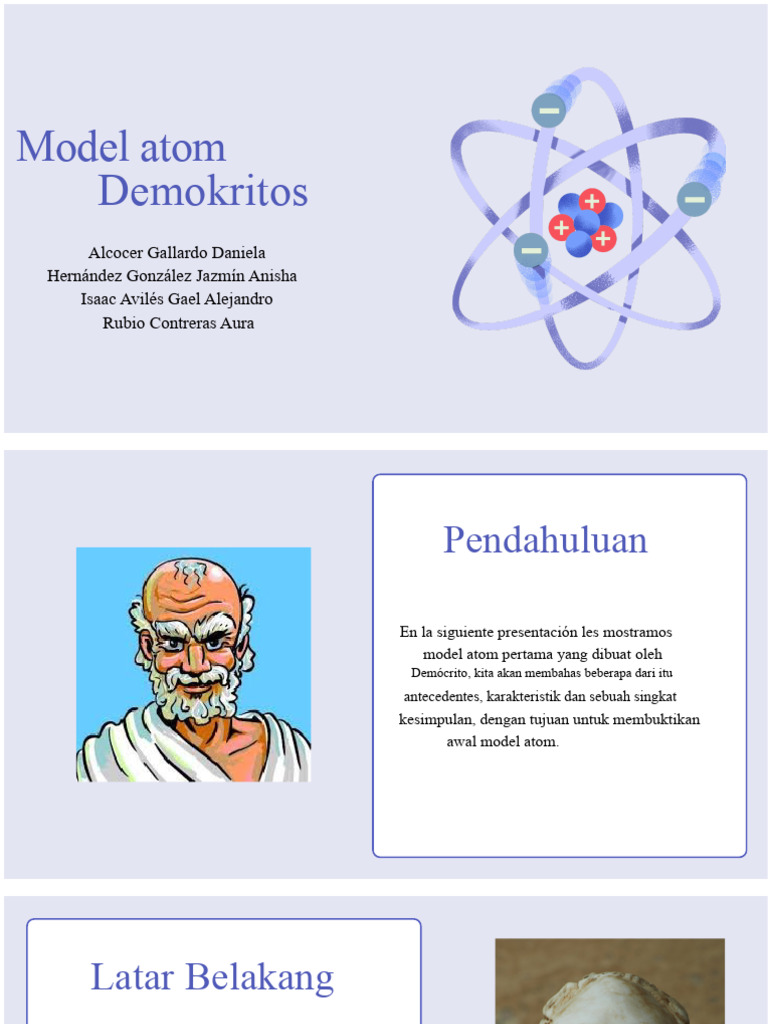 Presentasi Kimia model Democritus | PDF