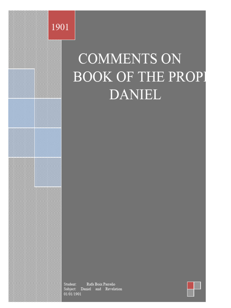 Commentary On The Book of Daniel | PDF | Book Of Daniel | Daniel ...