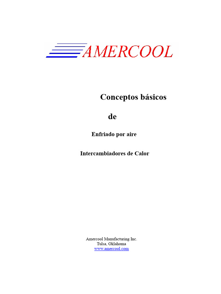 Amercool - Conceptos Básicos de Intercambiadores de Calor Refrigerados ...